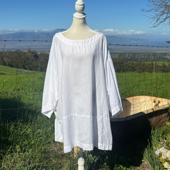 J. Jill | Tops | Pure J Jill White Linen Costal Beach Tunic Top 3x ...
